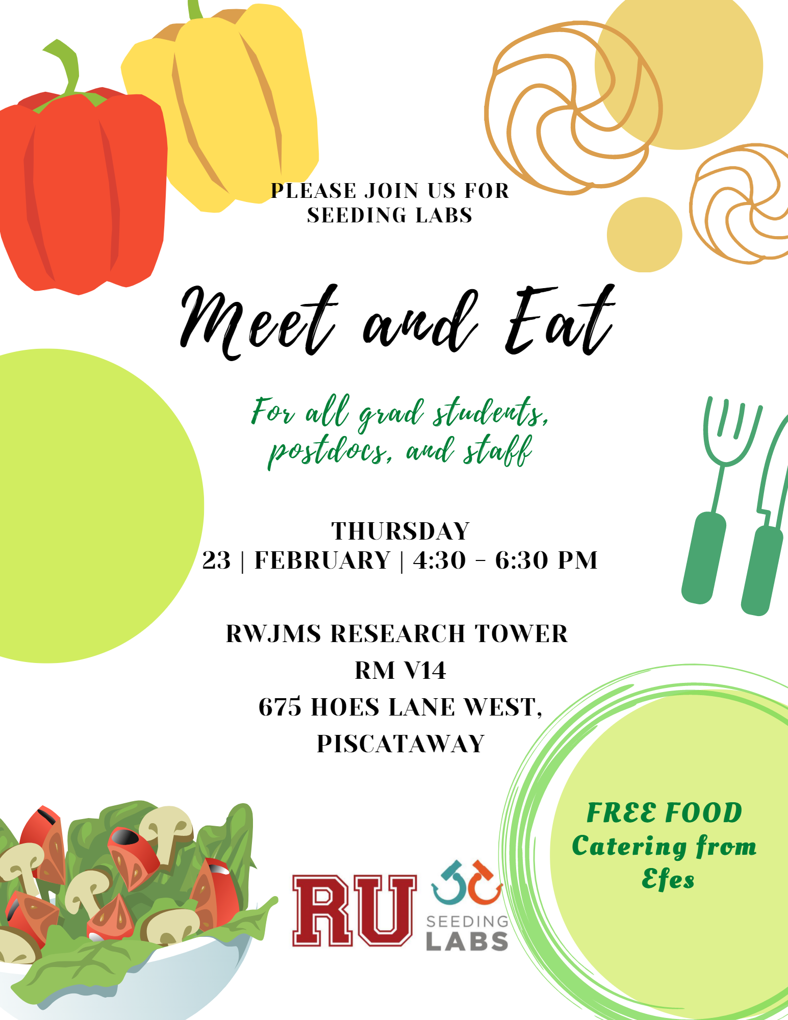Seeding Labs: Meet and Eat – Graduate Student Association